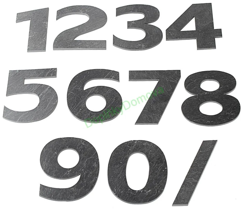 Domovní číslo popisné Břidlice LILY - písmeno "c"