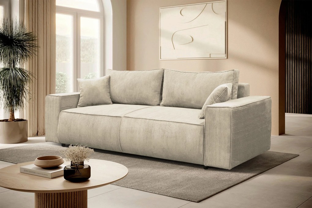XXXLutz ROZKLÁDACÍ POHOVKA, textil, béžová MID.YOU - Rozkládací pohovky - 001574007606