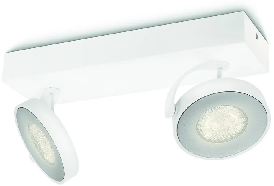 LED WarmGlow Bodové svítidlo Philips Clockwork 53172/31/P0 bílé 2200K-2700K