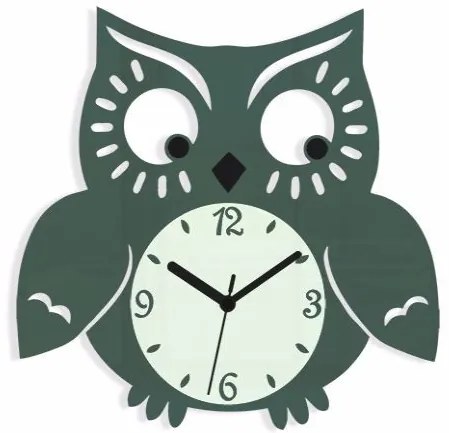 Nalepovací hodiny Owl šedé