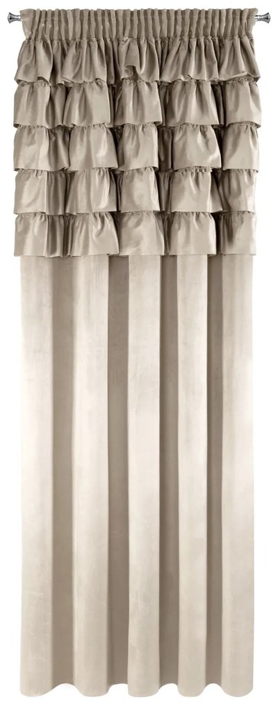 ZATEMŇOVACÍ ZÁVĚS NA PÁSCE AURA 140X270 CM BÉŽOVÁ