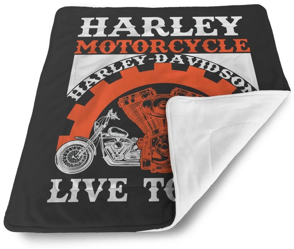 Sablio Deka pro miminko Harley-Davidson Live to ride - 90x120 cm
