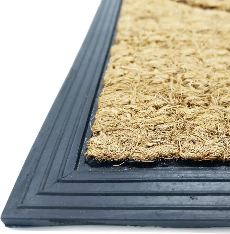 Kokosová rohožka Pes, 70 × 40 cm – rohožka pro pejskaře s gumovou spodní stranou