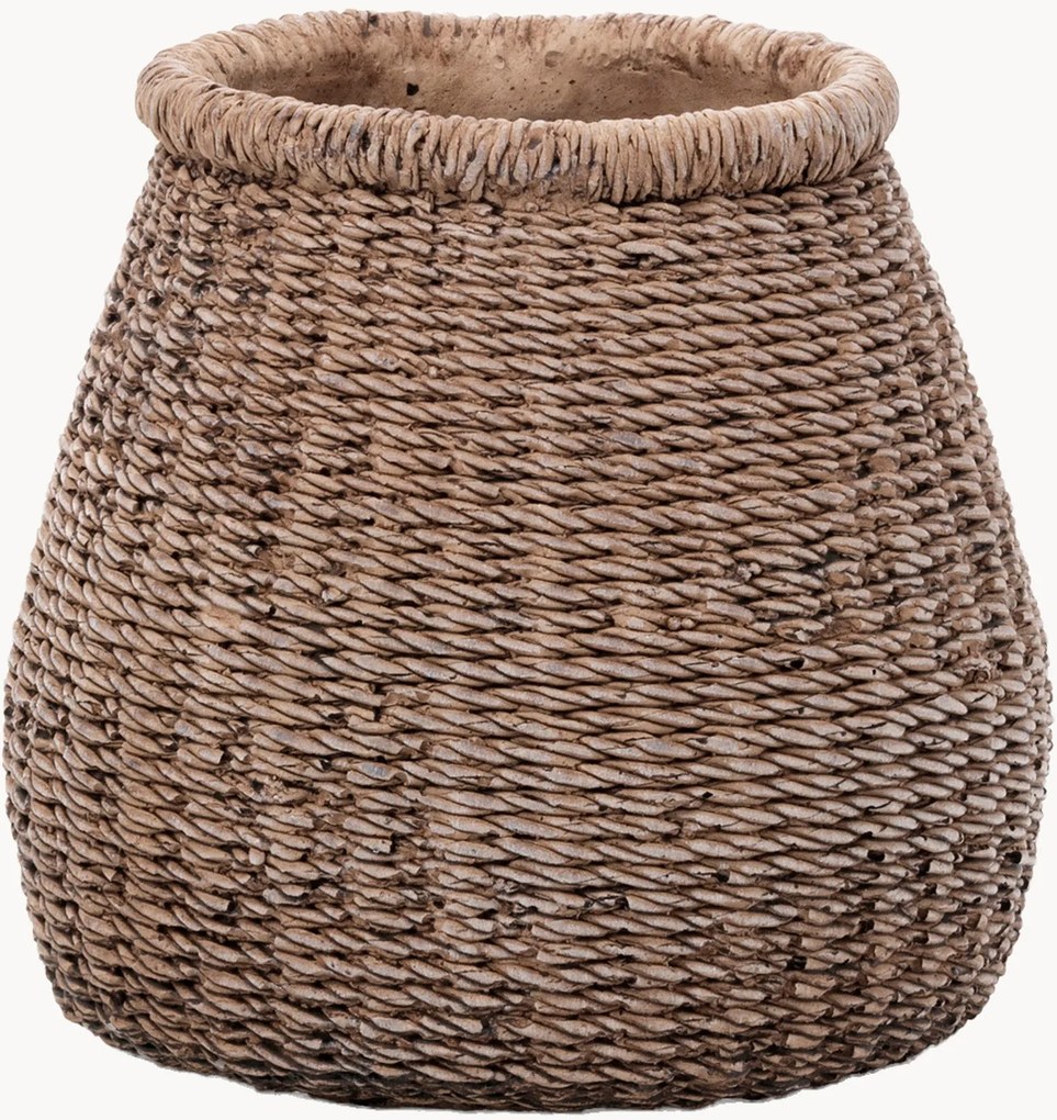 Ručně vyrobený obal na květináč z betonu Faux-Puff, V 17 cm