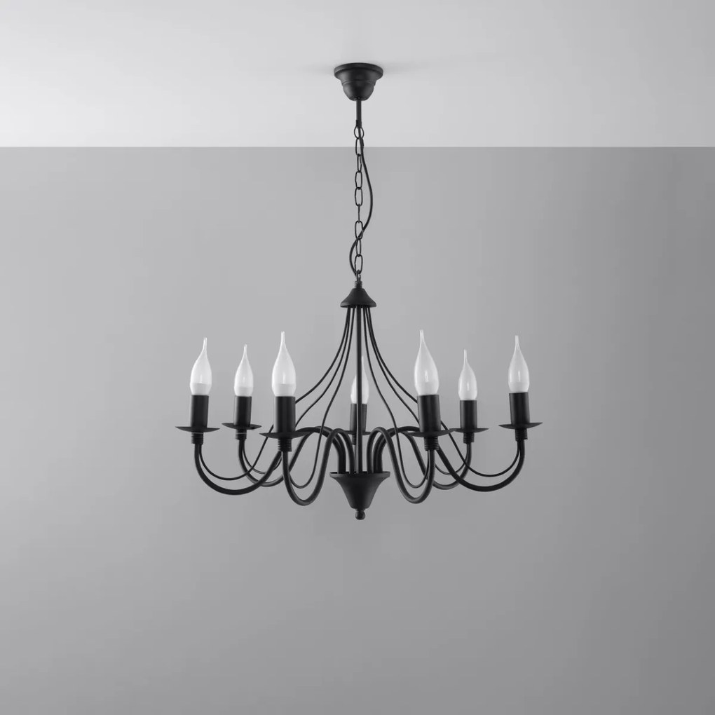 Sollux Lighting Lustr MINERWA 7 černý