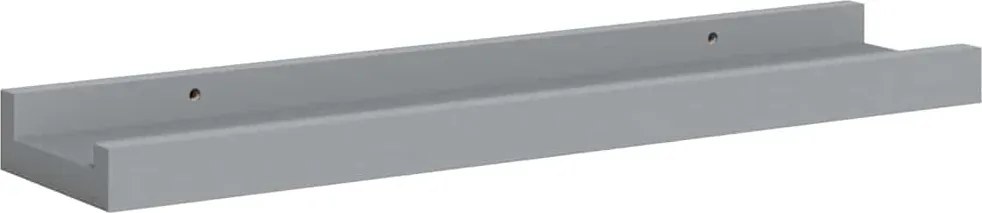 Poličky na zarámované obrázky 2 ks šedé 40 x 9 x 3 cm MDF 323934