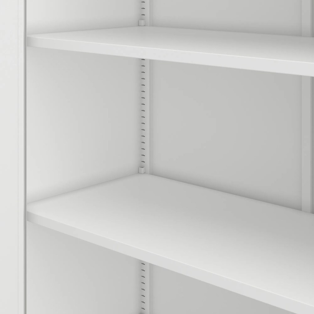 Kancelářská skříň kovová vysoká na dokumenty bílá, 900x2200x400 mm: JAN H2200