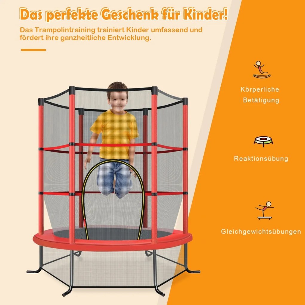 Costway Zahradní trampolína Ø140 cm s ochrannou sítí trampolína