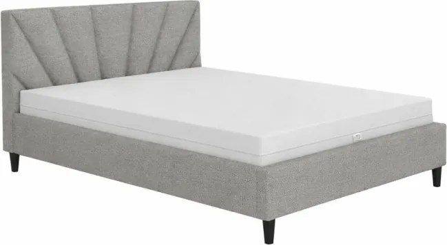 Čalouněna postel 160x200 SOLE 11 v béžové barvě s roštem ECOMATRACE