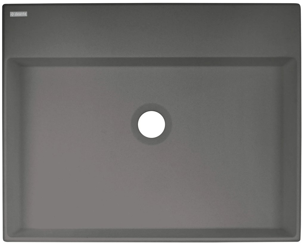 Deante Correo, granitové umyvadlo na desku 500x400x125 mm, antracitová metalíza, DEA-CQR_TU5S