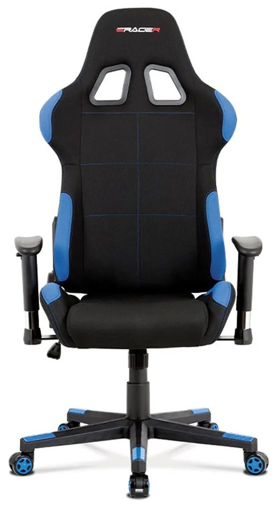 Kancelářská židle KA-F02 RACER Modrá-černá látka