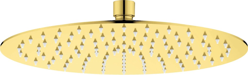 Deante Cascada, kulatá ocelová dešťová sprchová hlavice 250mm, zlatá lesklá, DEA-NAC_Z10K