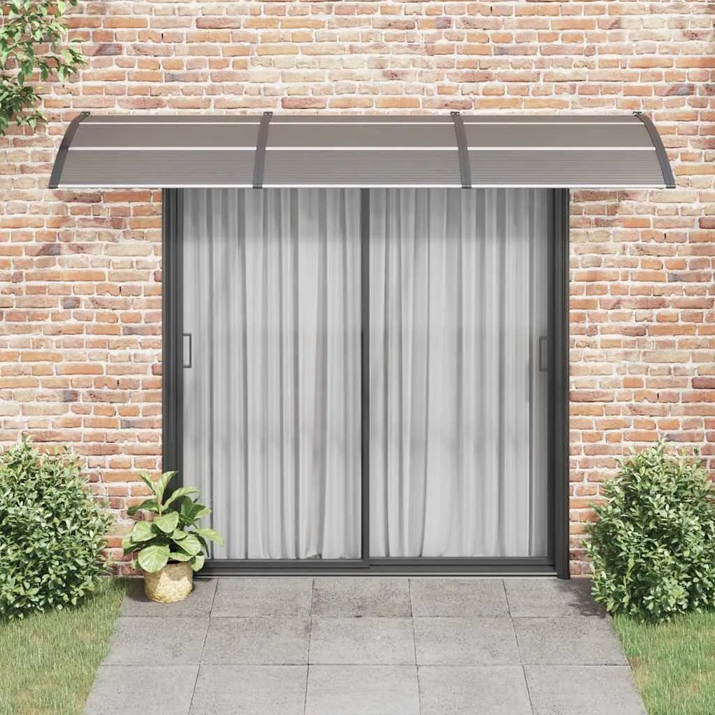 Vchodová stříška černá 300 x 75 cm polykarbonát 153584