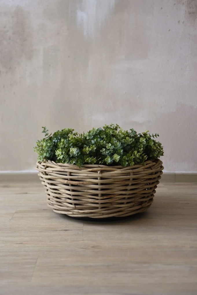 Přírodní květináč na rostliny BOJO, ratan, průměr 56 cm, natur