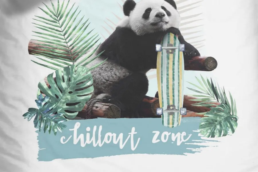 Florella Povlečení Panda Rozměr: 70x90 + 140x200 cm