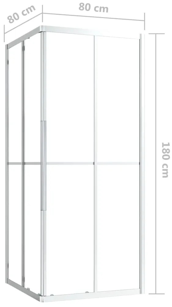 vidaXL Marketos Sprchová kabina ESG 80 x 80 x 180 cm