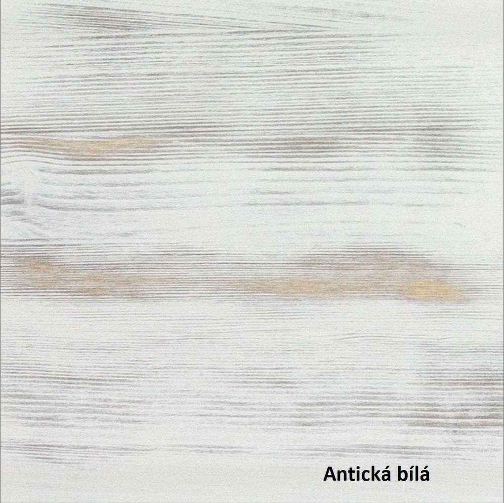 ARTEN Rustikální manželská postel POPRAD ACC03 - borovice (bílý vosk) Rozměry: 160x200 cm