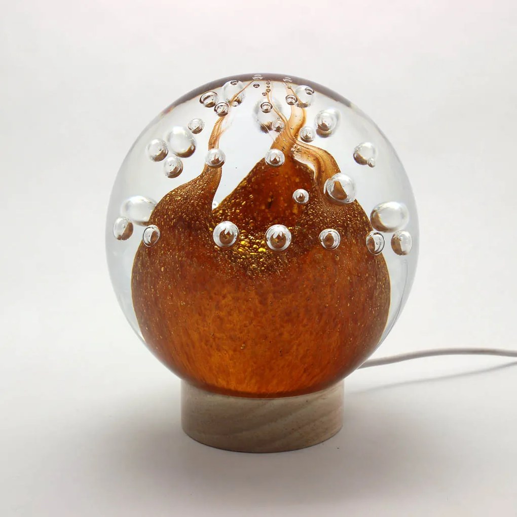 Skleněná lampa - těžítko, Zlatý topaz, 12 cm | České sklo od Artcristal Bohemia