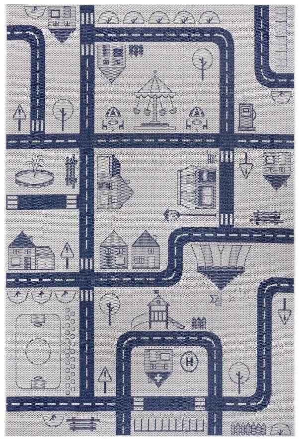 Hans Home | Dětský kusový koberec Flatweave Kids Rugs 104876 Cream/Blue - 160x230