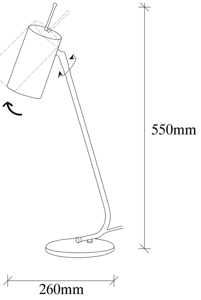 OPVIQ Stolní lampa SIVANI ovál 527ABY2201
