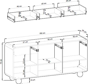 Piaski Komoda ALBION KSZ160