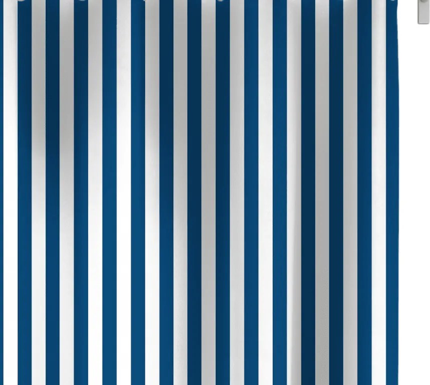 Polozatemňující závěs MODRÉ PROUŽKY Zvolte rozměr: 150 x 280 cm (šířka x výška)