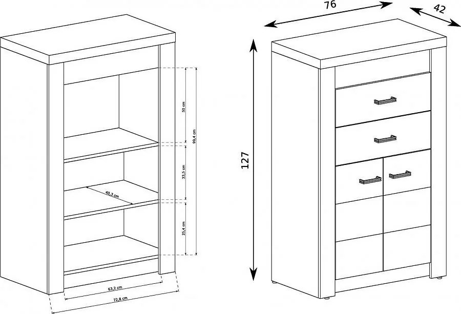 Casarredo - Komfort nábytek Obývací stěna, sestava INDIANAPOLIS sv. jasan (4+6+9+11)