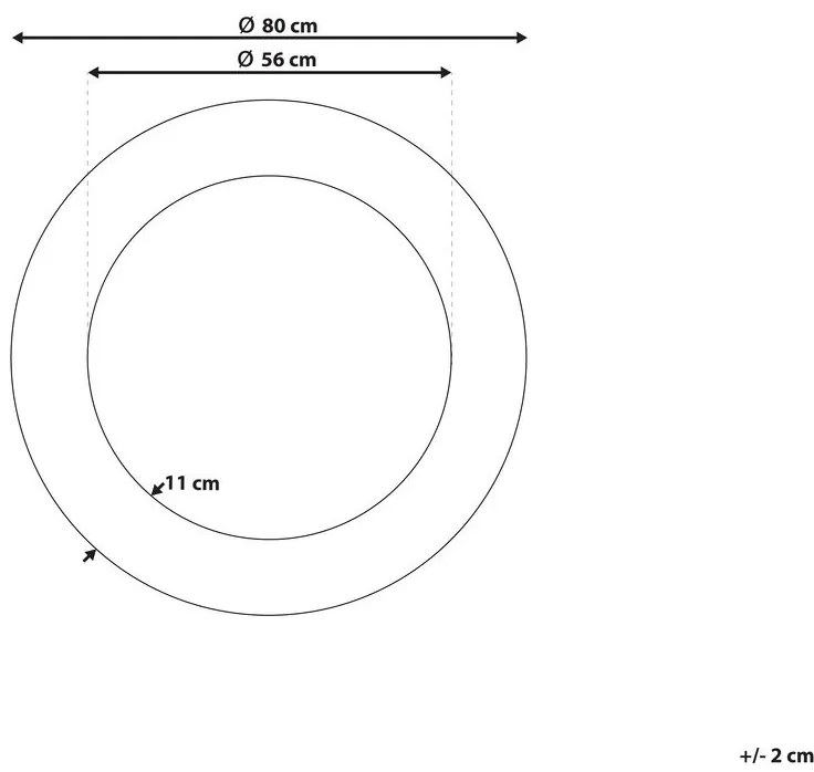 Nástěnné zlaté zrcadlo ø80 cm CHANNAY Beliani