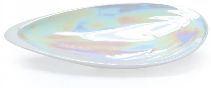 Bila Shell Miska SHELL PEARL - design DANIEL PIRŠČ, bílá, duhová, porcelán | BIANO