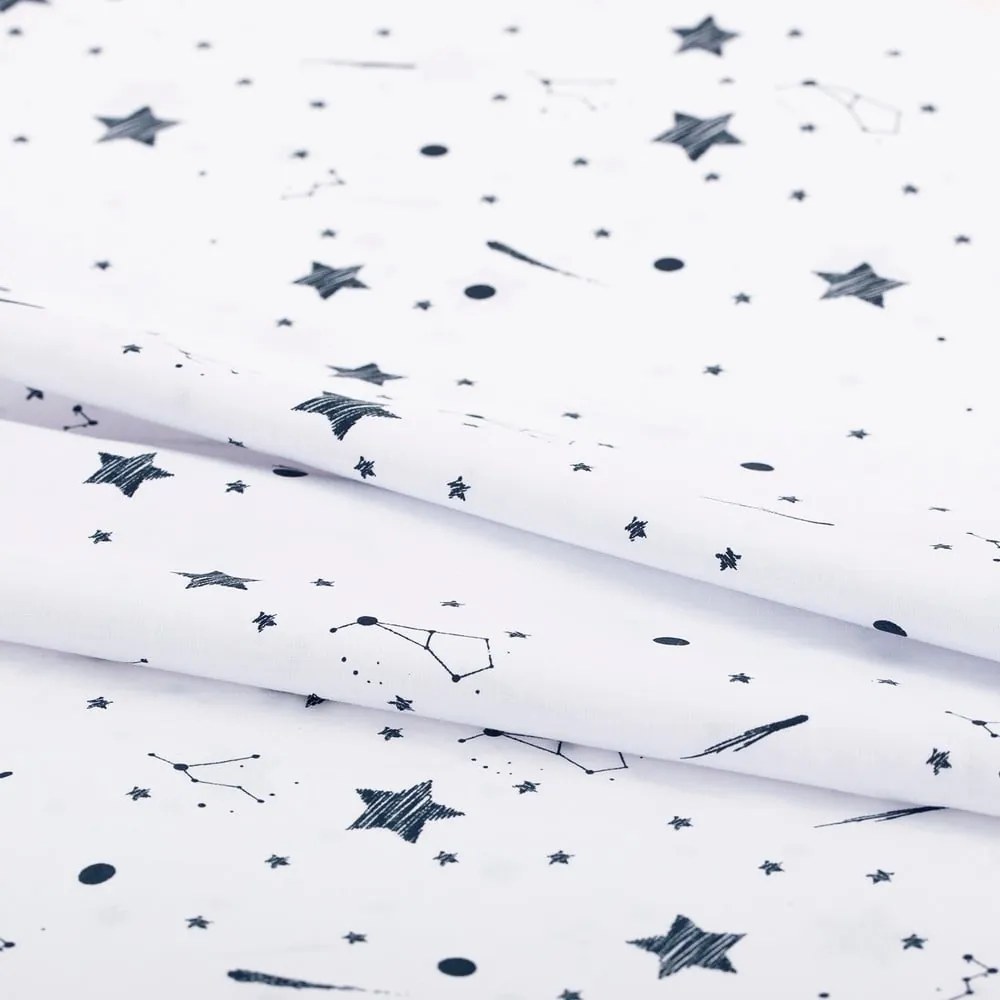 Lenjerie de pat dublu din bumbac AmeliaHome Averi Constellation, 200 x 200 cm