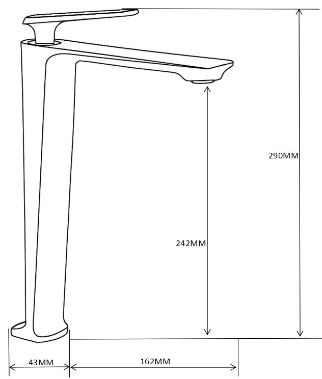 Mexen Ares Vysoká umyvadlová baterie, chromová, 744110-00