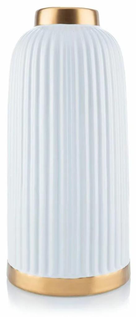 DekorStyle Váza Rosie 30 cm bílá