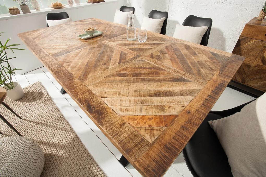 Noble Home Přírodní masivní mangový jídelní stůl Imero, 160 cm