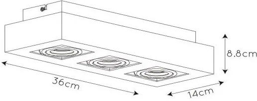 Lucide 09119/16/31 - LED Bodové svítidlo XIRAX 3xGU10/5W/230V bílá