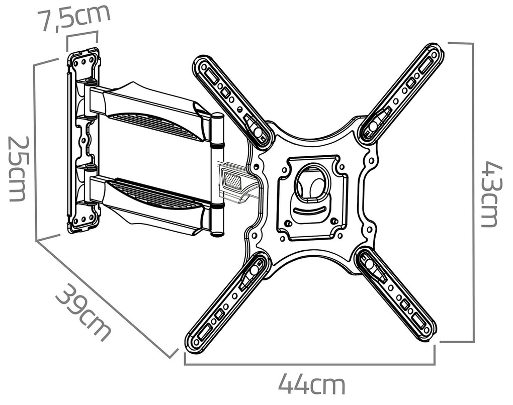 Držák na TV Humberg 17-56 palců s nosností 35 kg pro bezpečné uchycení televizorů
