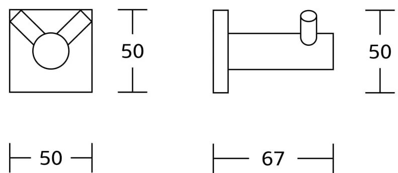 Mexen příslušenství, držák na ručníky, 2-háček, chromová, 7081835-00
