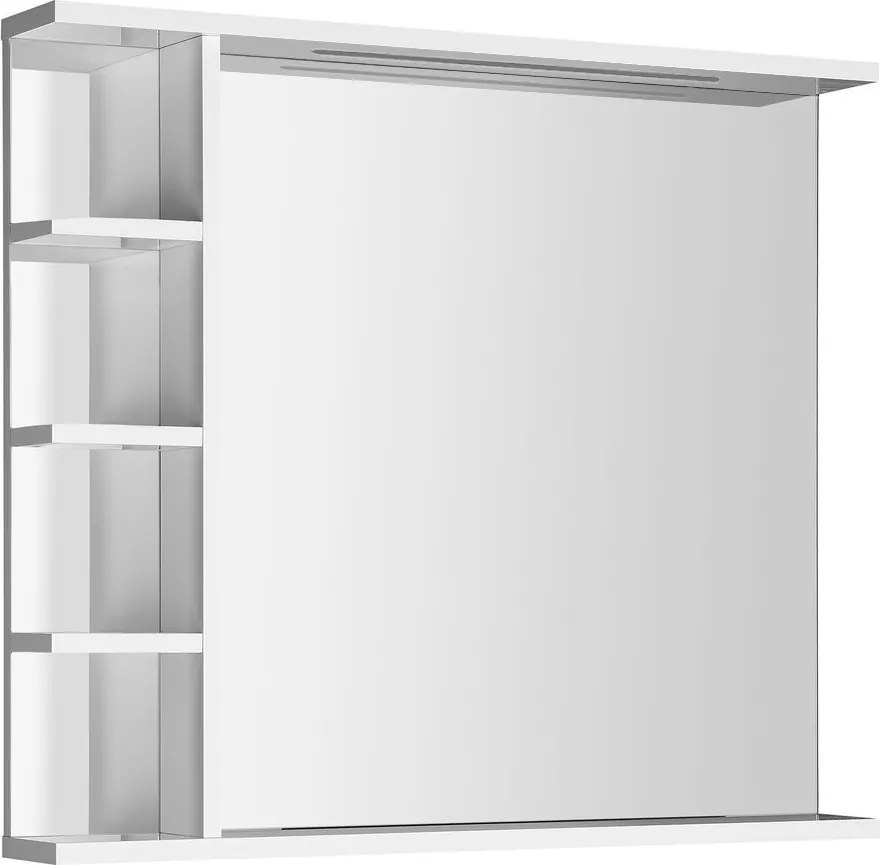 Aqualine Aqualine, KORIN STRIP zrcadlo s LED osvětlením a poličkami 80x70x12cm, KO350S