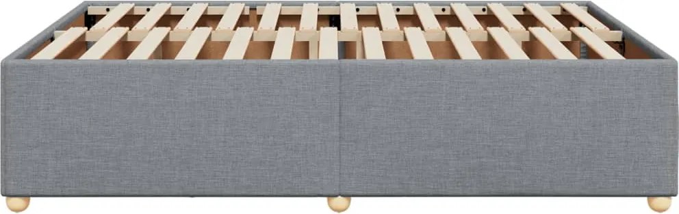 Rám postele bez matrace světle šedý 140 x 200 cm textil 3284736
