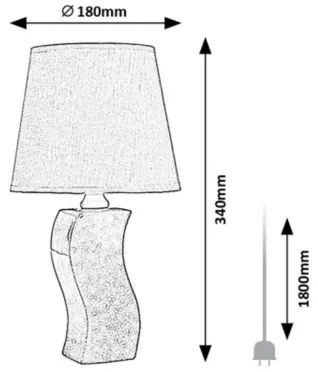 Rabalux 74074 - Stolní lampa DAYAMI 1xE14/40W/230V modrá