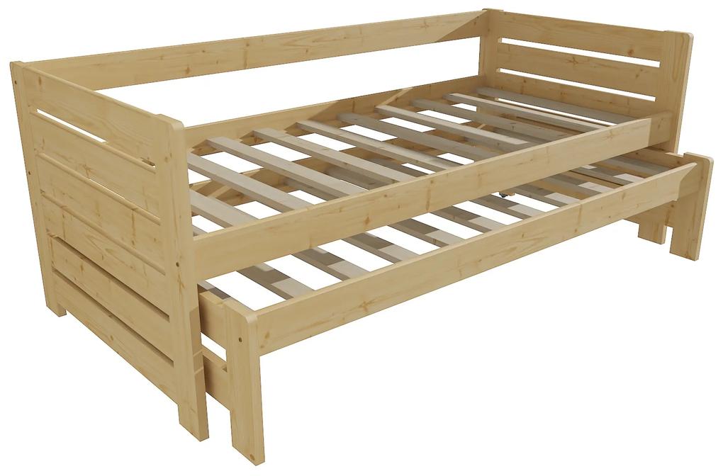 Vomaks Dětská postel s výsuvnou přistýlkou DPV 011 Rozměr: 90 x 200 cm, Barva: moření olše