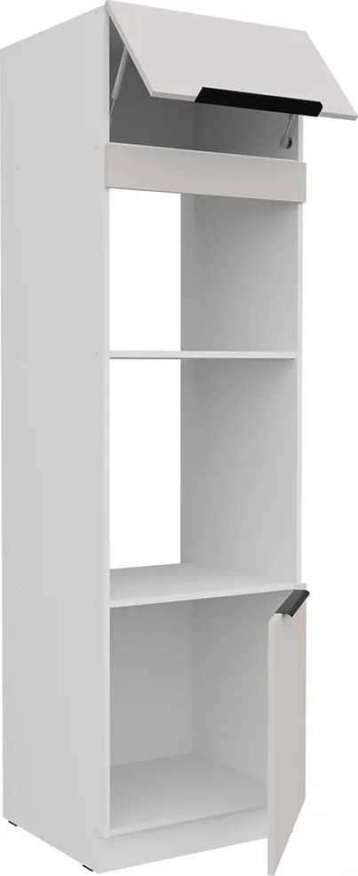 COMO | vysoká skříňka 60 DPM-210 2F na vestavnou troubu a mikrovlnku | 60 cm | bílá/kašmír