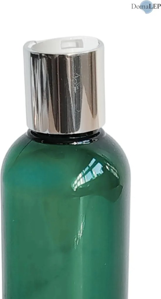 Dávkovač mýdla BEN 200 ml zelený s bílo-stříbrným DISC TOP