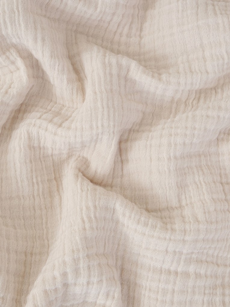 MK Lůžkoviny Francouzské mušelínové povlečení - Alexia přírodní 220 × 200 cm, 2ks 70 x 90 cm