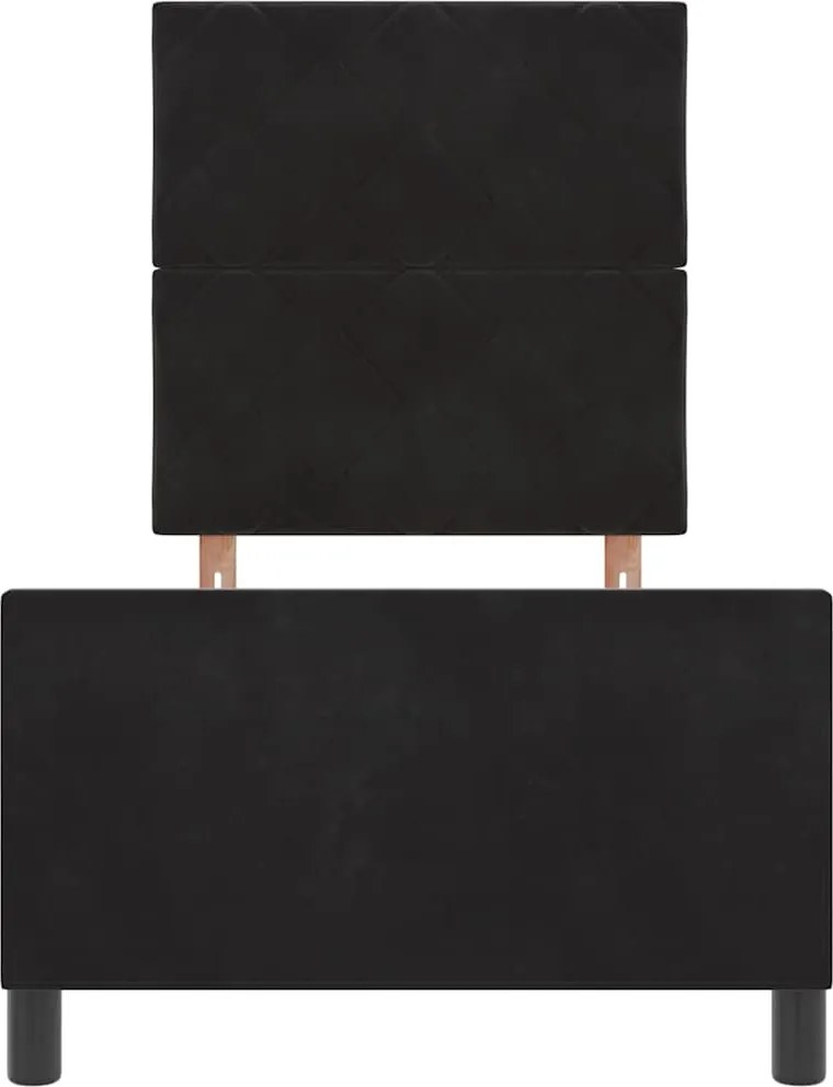 Postel s boxspringem s čelo Černá 80 x 200 cm samet 3344971