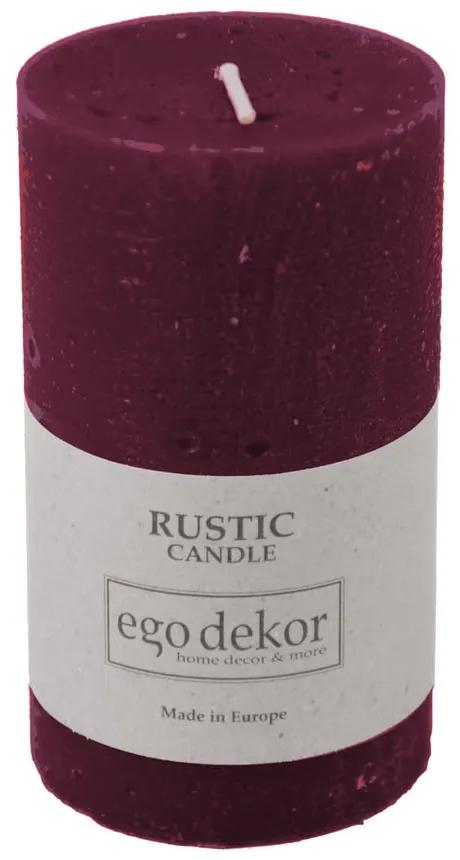 Vínově červená svíčka Rustic candles by Ego dekor Rust, doba hoření 38 h