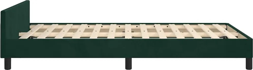 Rám postele bez matrací tmavě zelené 120x190 cm samet 3270569