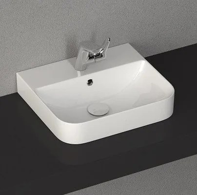 Isvea Sapho Sott Aqua 10SQ50048 umyvadlo závěsné 48 x 42 cm