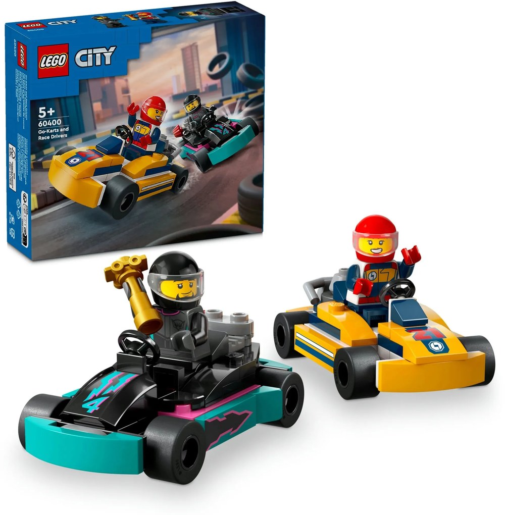 Lego stavebnice lego city 60400 motokáry s řidiči