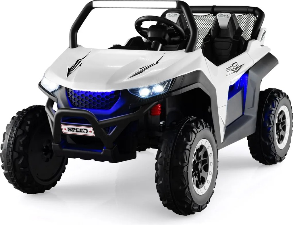 Costway 2místné 12V dětské auto s hudbou a světlomety 118 x 74 x
