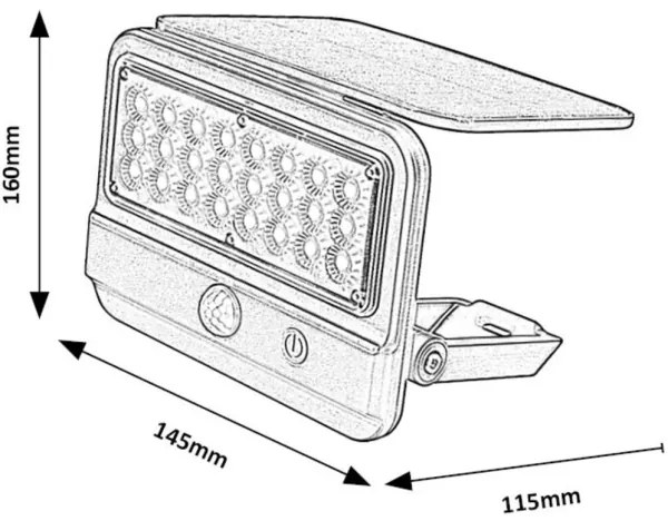 Rabalux 77040 - LED Solární nástěnné svítidlo FLAXTON LED/7W/3,7V IP54 černá